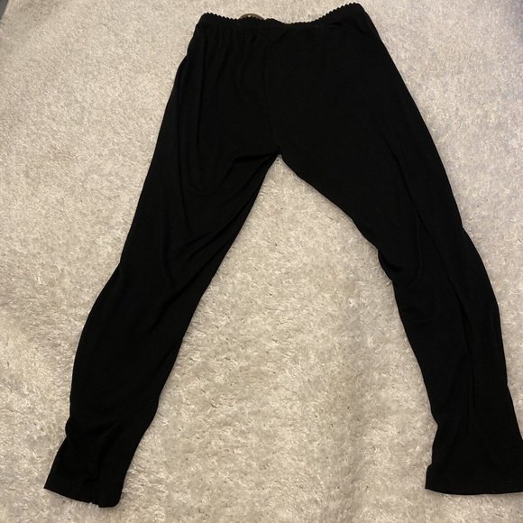 Deca Paris | Pants & Jumpsuits | Deca Paris Leggings 8 Medium Taille 2 Black Cropped Stretch ...